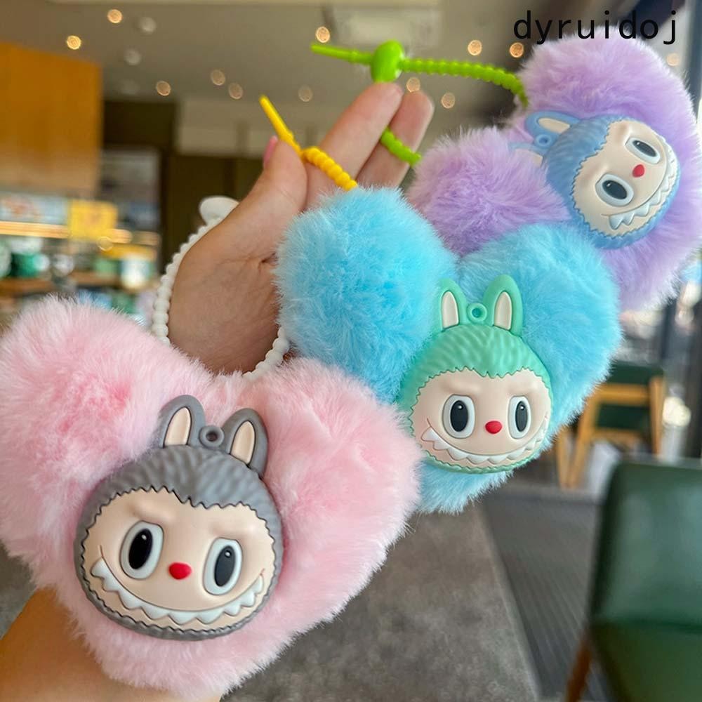 DYRUIDOJ 4 Colors Labubu Keychains, Popmart Plush Cartoon Dolls Labubu ...