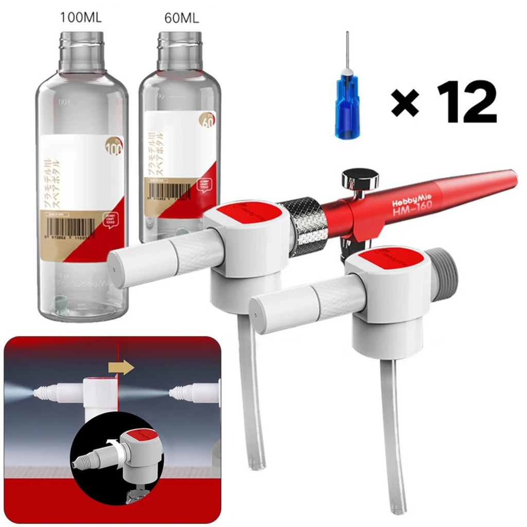 Wash Free Airbrush Kit High Precision Modular Air Brush Set Airbrush ...