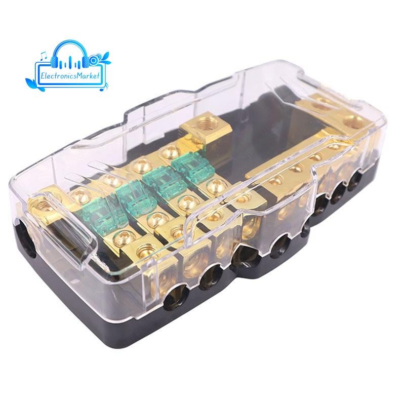 🔥Car Audio Multi-Function Fuse Box with LED Light Fuse Holder Suitable ...
