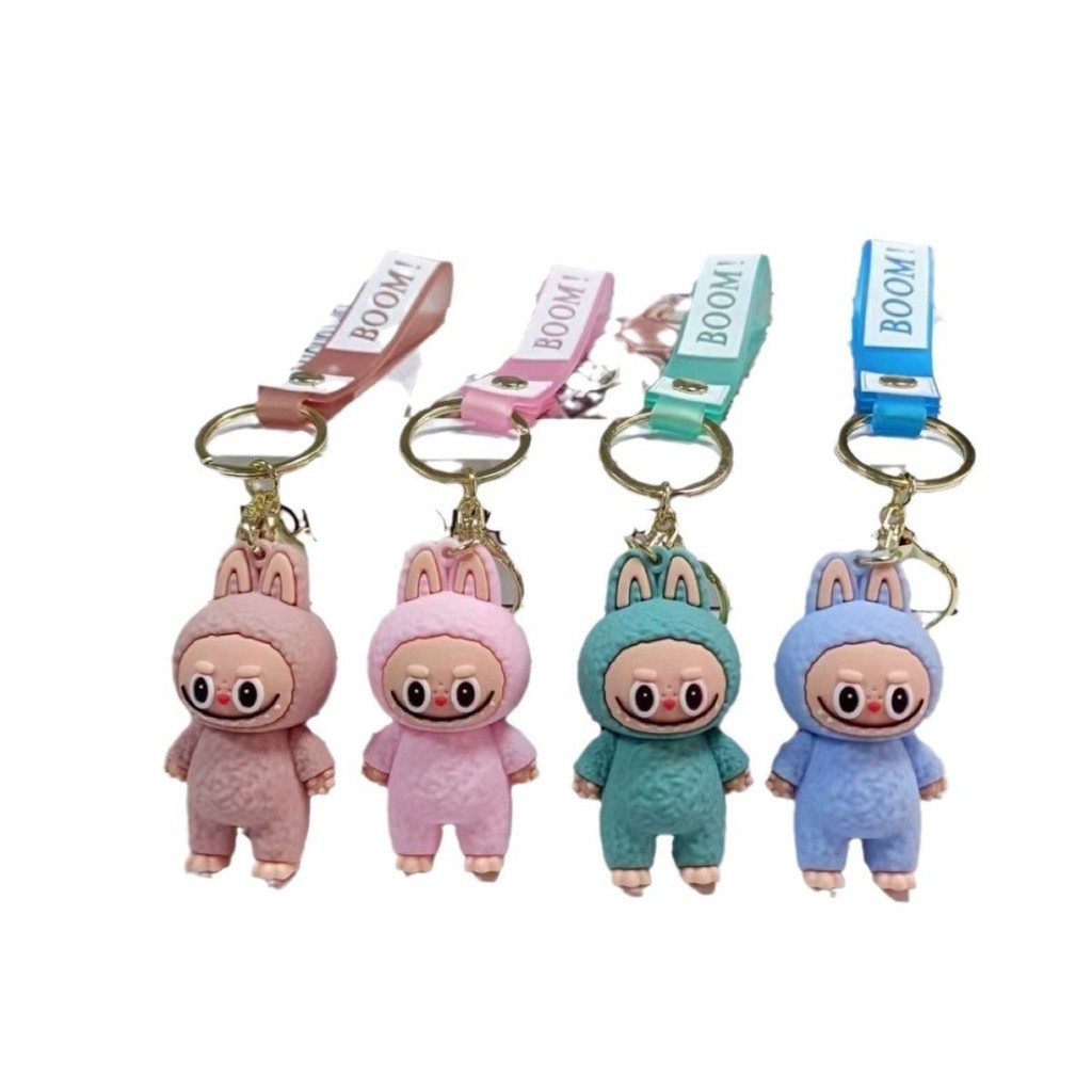 Labubu Labu Labu Keychain Cute Cartoon Doll labubu Charm Macaron Small ...