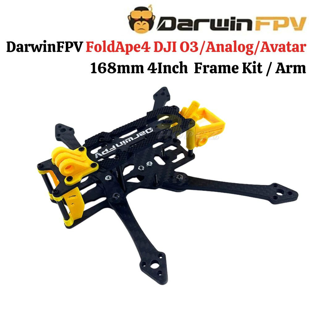 DarwinFPV FoldApe4 Frame 4 Inch Long Range Folding FPV Frame Kit / Arm ...