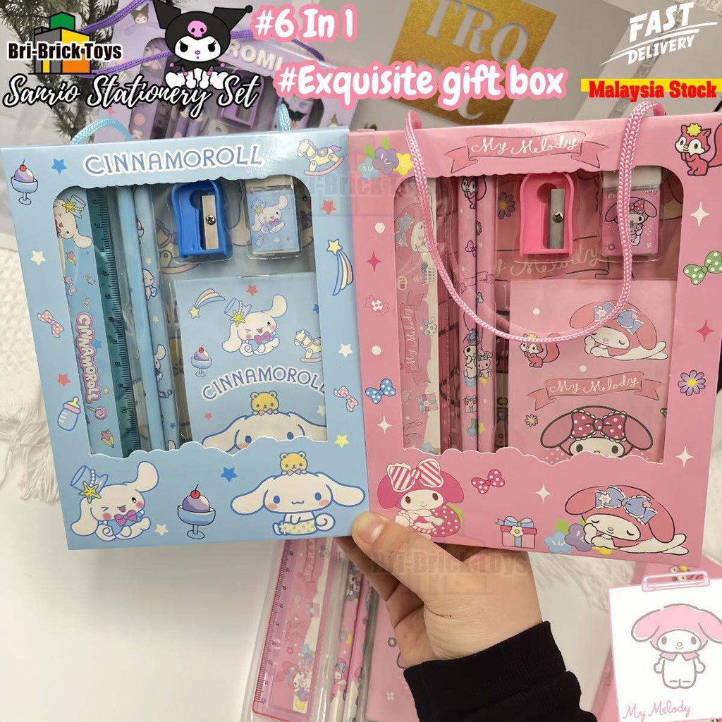 MYSanrio Stationery Set Barang Sekolah kuromi Birthday Gift For Kids ...