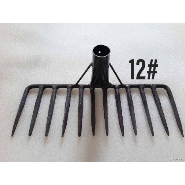 Heavy Duty Black Metal Raker / Cakar Besi Tebal Outdoor Garden Paddy ...