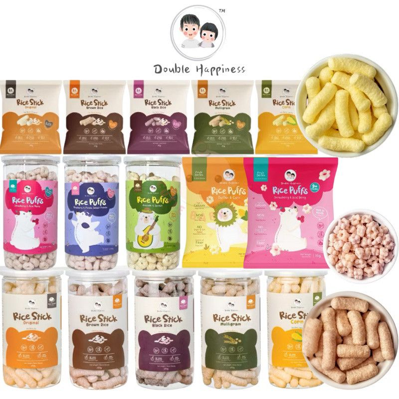 {HALAL} Double Happiness Baby Rice Puff / Rice Stick / Baby Food / Baby ...