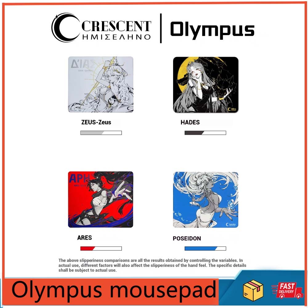Crescent Studio Olympus Series Zeus Gods slim, neutral, and slightly slippery mouse pad | Shopee ...
