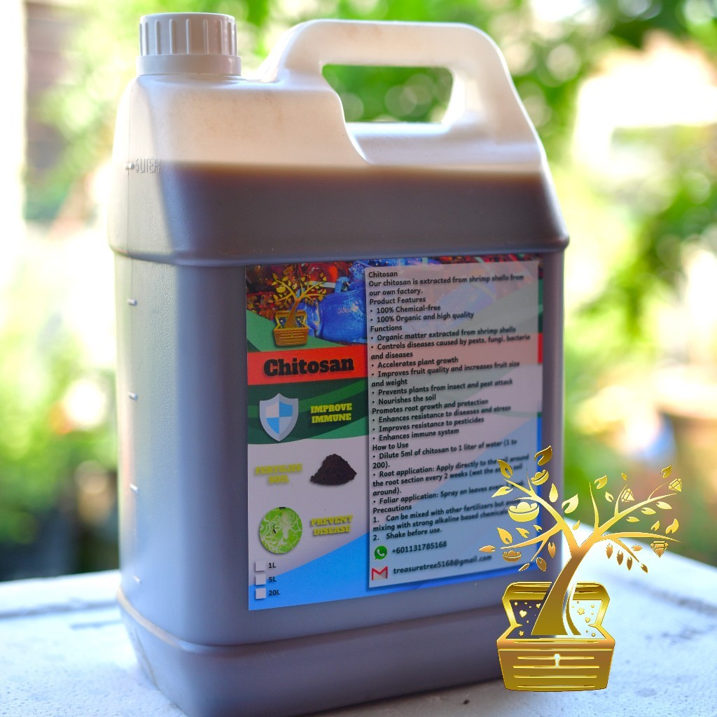 Baja Chitosan 5 LITER Chitin FERTILIZER BAJA ORGANIK Anti Virus dan ...
