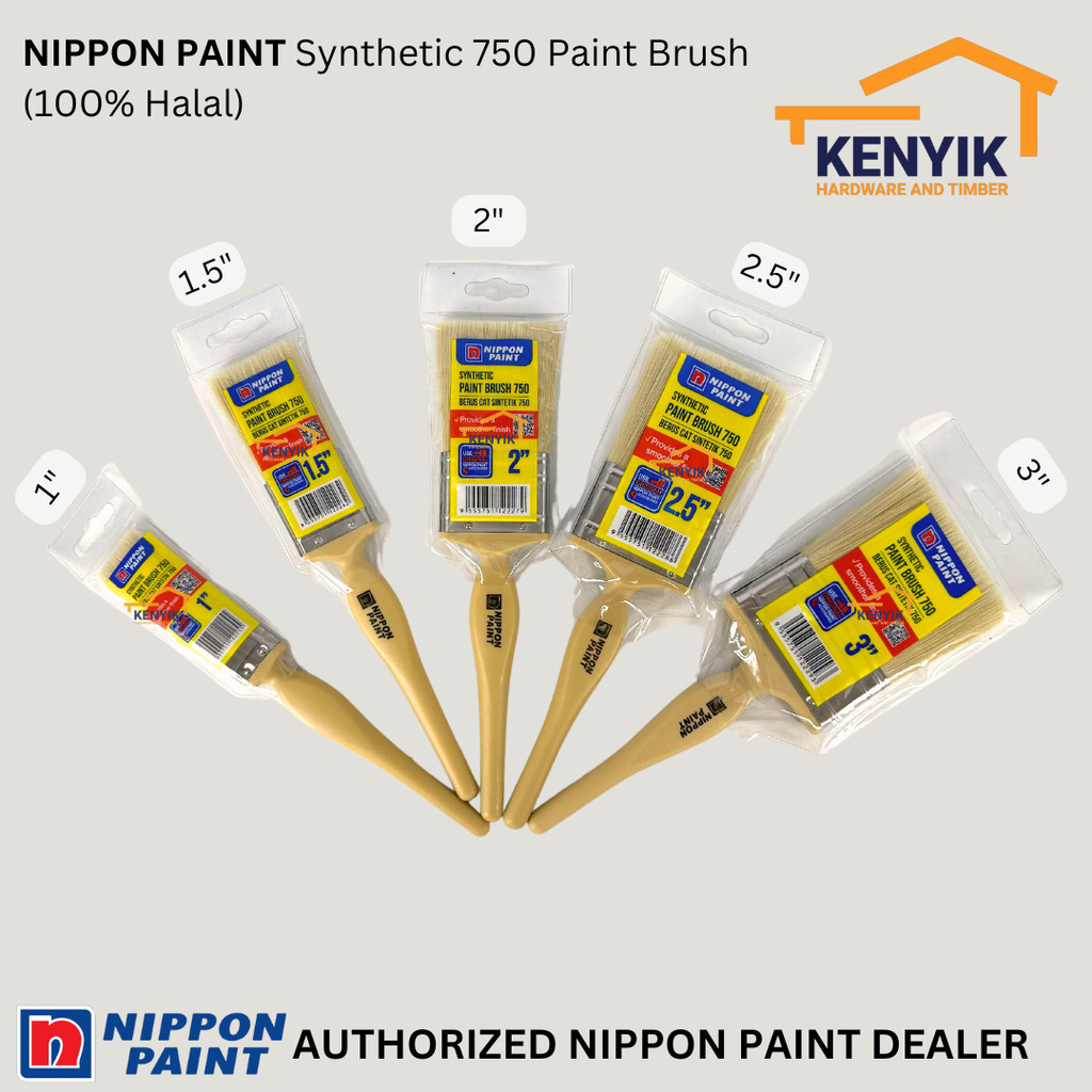 NIPPON PAINT Synthetic 750 Paint Brush (100% Halal) | Shopee Malaysia