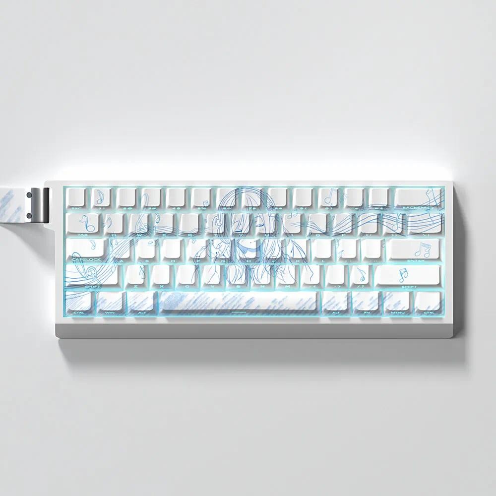 Nakano Miku Keycap Cherry Profile PBT Letter Side-engraved Light ...