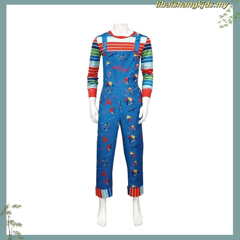 Chucky Cosplay Costume Men Women Shirt Pants Outfits Fantasia Halloween ...