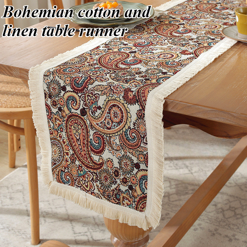 Bohemian Tassel Table Runner,Home Table Decoration Long Cloth,Coffee ...