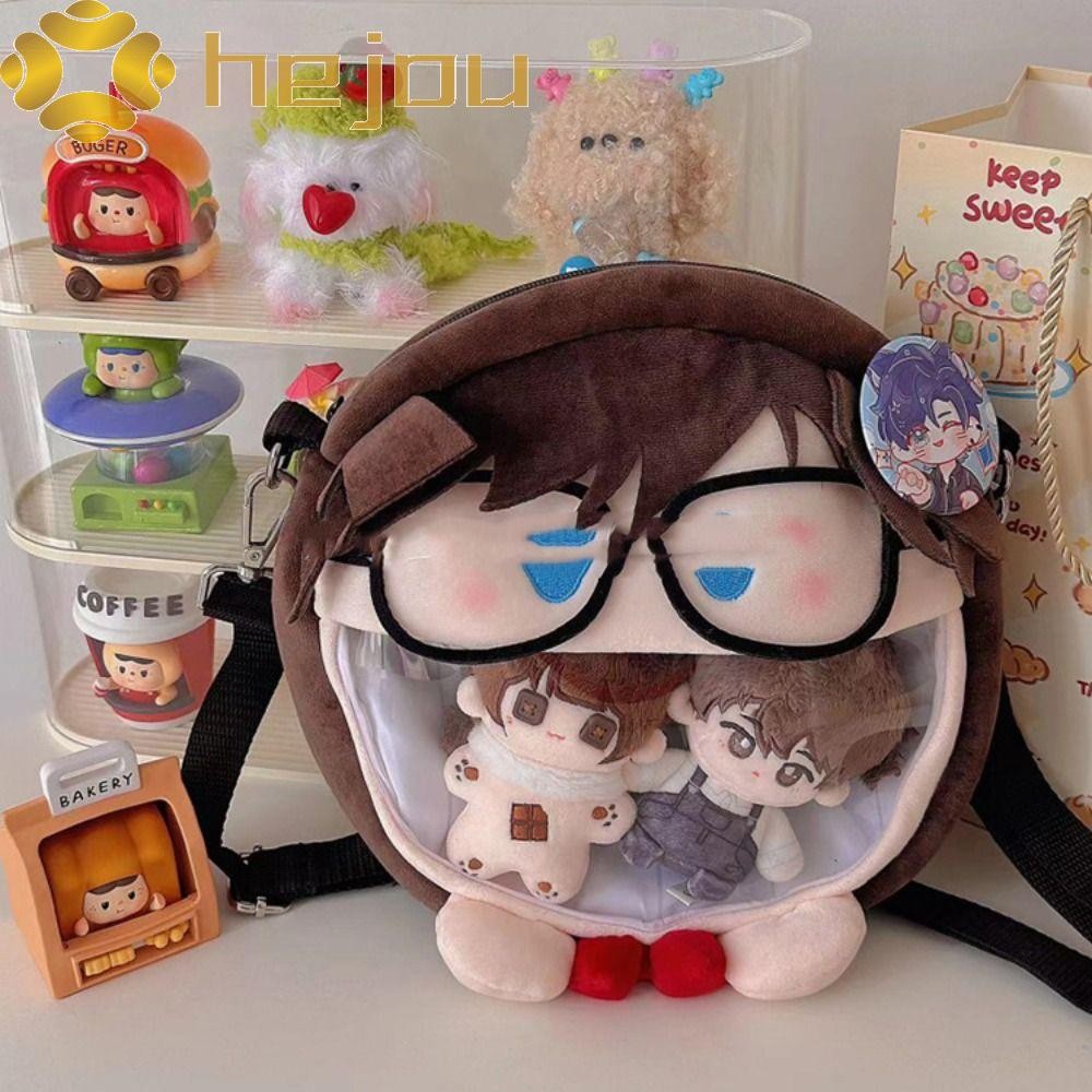 HEJOU Conan Painful Crossbody Bag, Cartoon Transparent Plush Small Pain ...