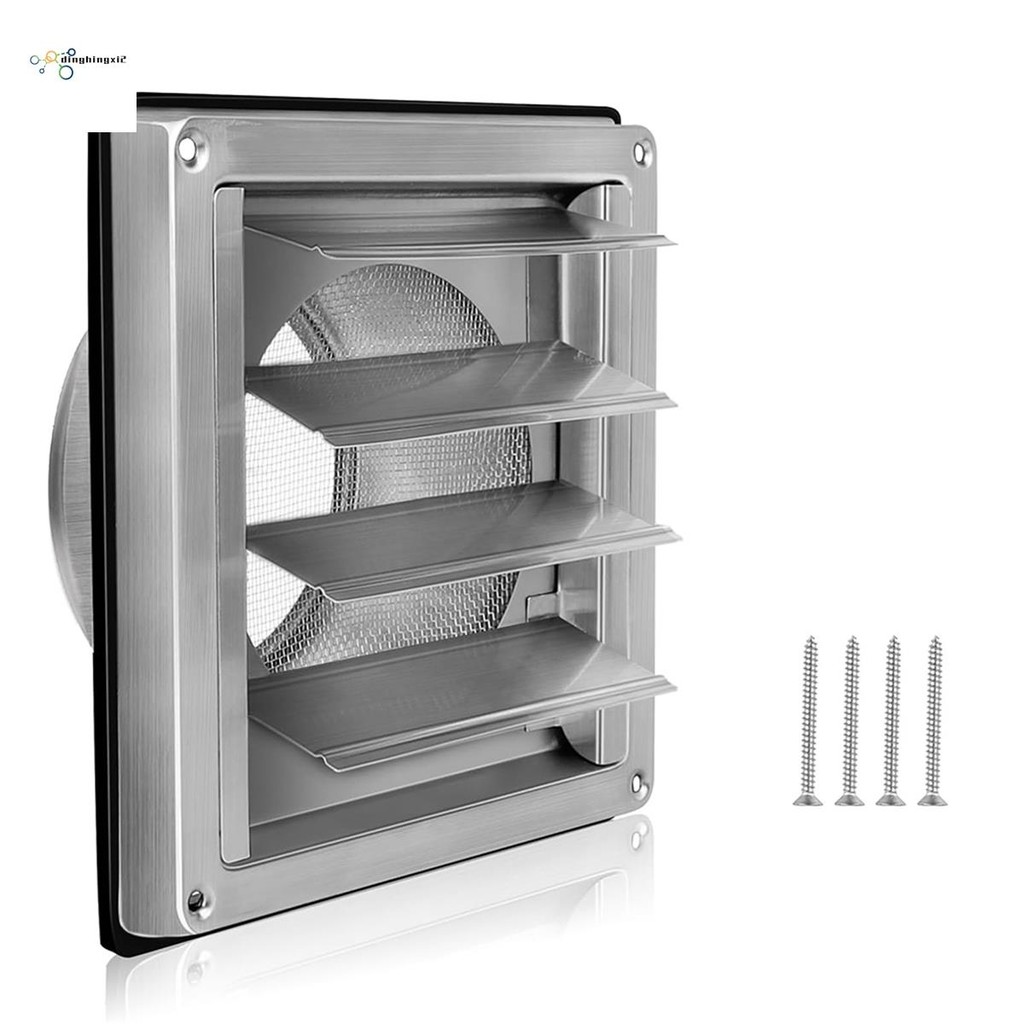 Ventilation Grille Stainless Steel Air Vents Cover, Louvered Grille ...