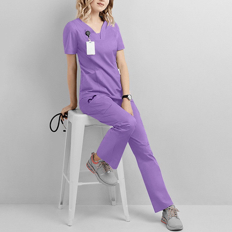 New Color Operating Room Scrub Suit Nurses' Uniform Suit Coveralls ...