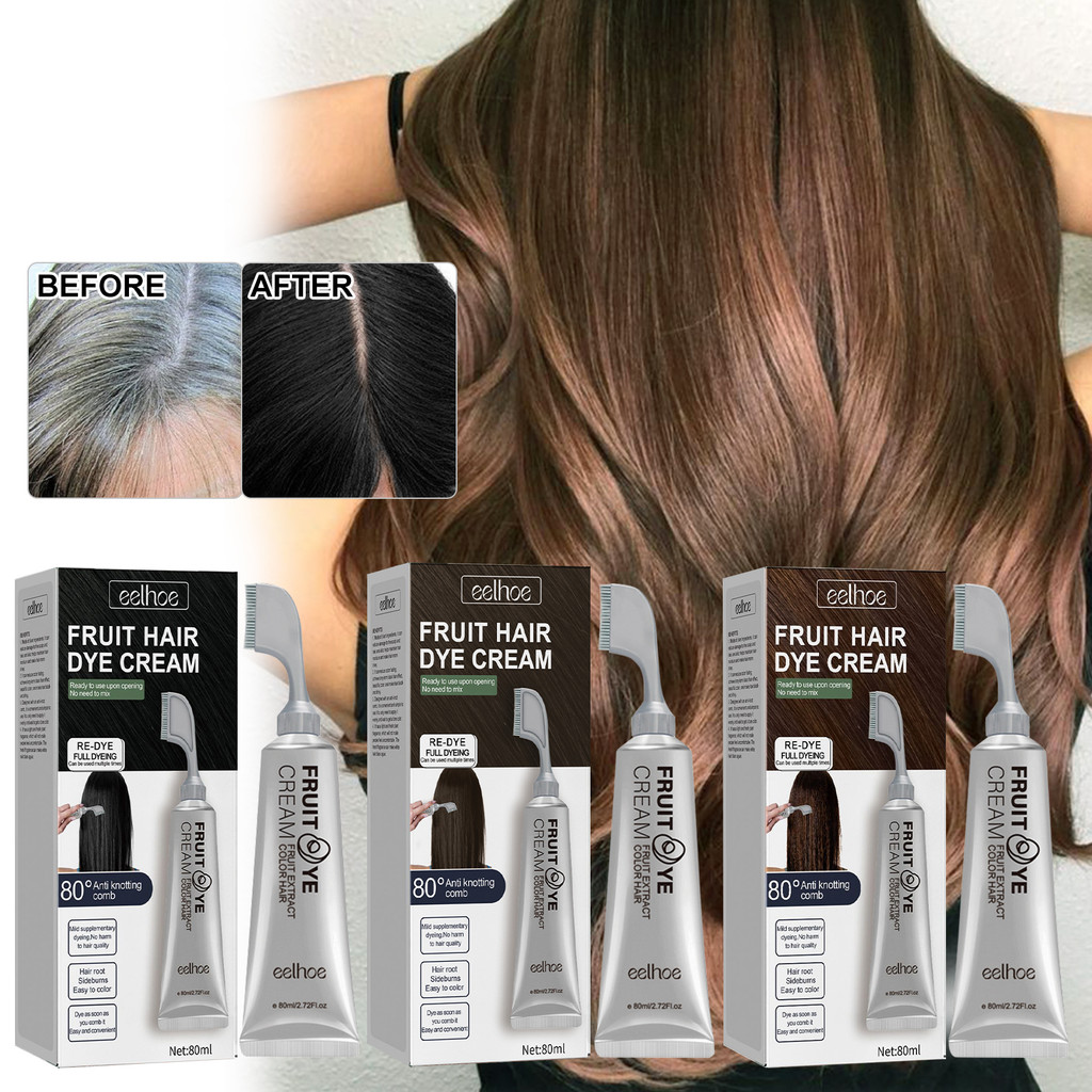 Krim rambut buah-buahan dan sayur-sayuran EELHOE semula jadi lembut dan ...