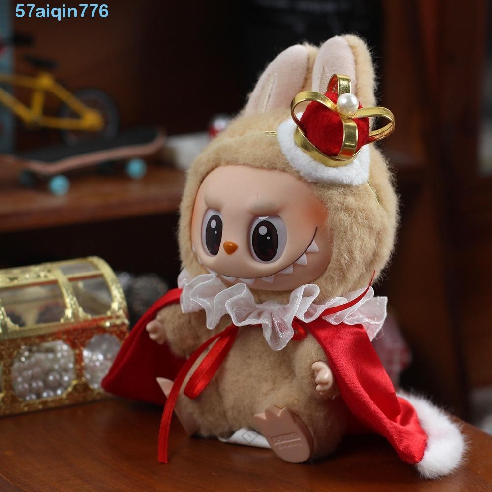 AIQIN Labubu Doll's Clothes, Crown King's Cloak 17cm Labubu Clothes ...