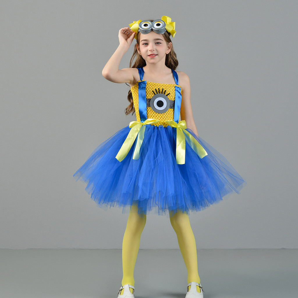 Cartoon Minions Children Dress Halloween Cosplay Despicable Me cos ...