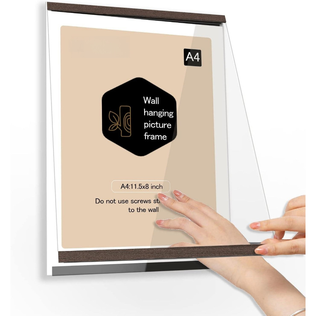 Acrylic A4 Magnetic Frame Photo Wall Magnetic Wall Display Frame ...