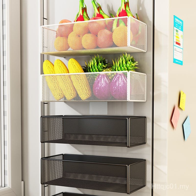 Hot Sales ️ Kitchen Refrigerator Magnetic Storage Box Basket Magnetic ...