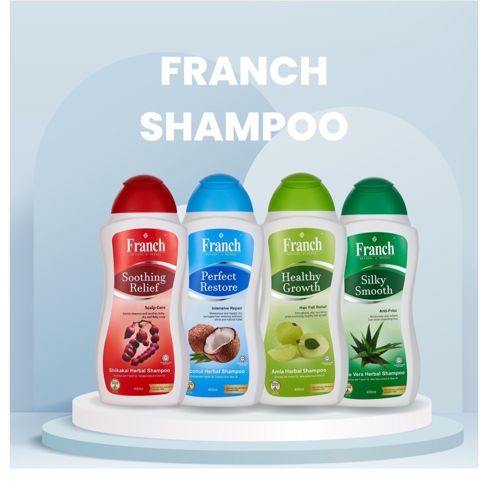 FRANCH NATURAL & HERBAL SHAMPOO 400ML (EXP:04/2025) | Shopee Malaysia