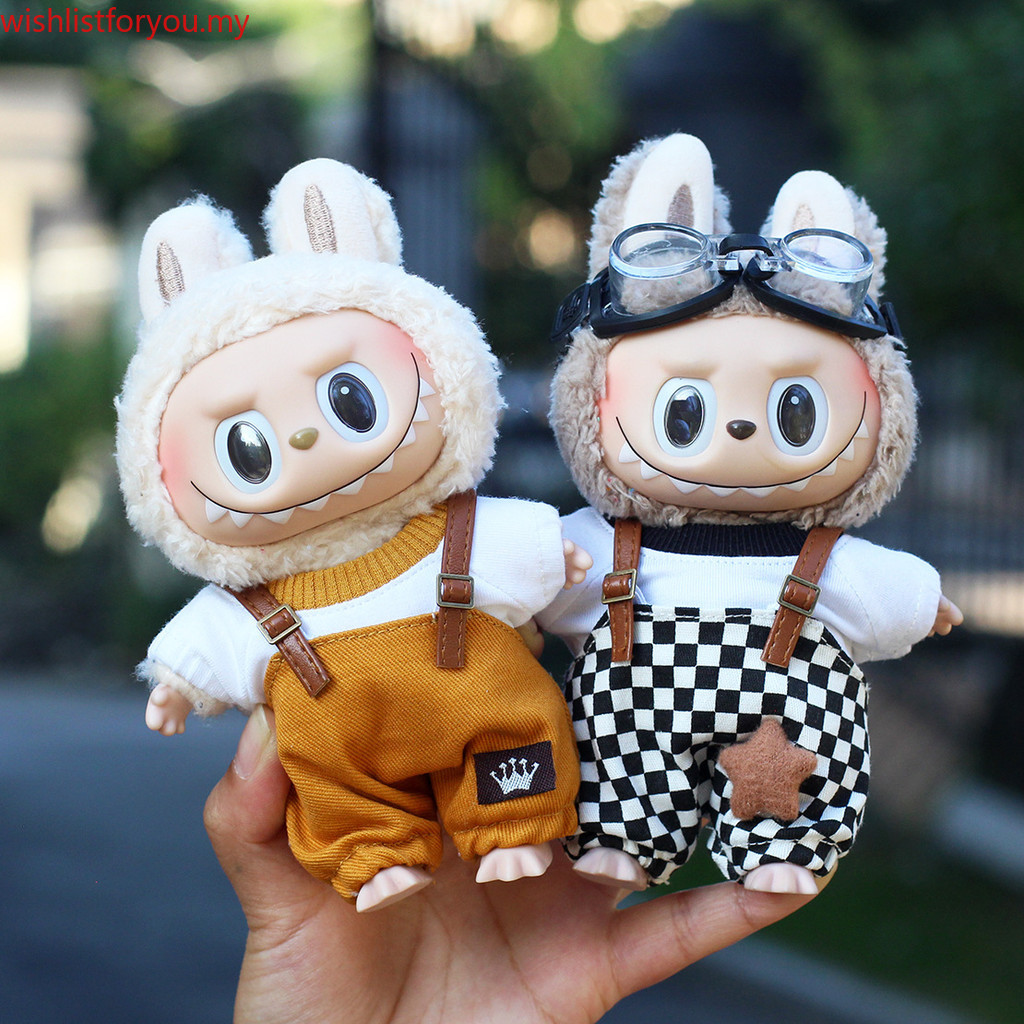 [Clothes only] Labubu baby clothes 17cm labubu clothes overalls pants ...