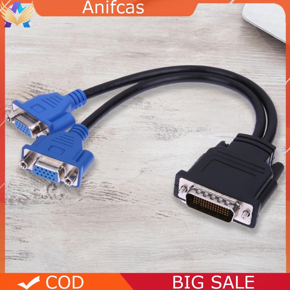 DMS-59 Pin Male to 2 VGA 15 Pin Female Splitter Adapter Cable | Shopee ...