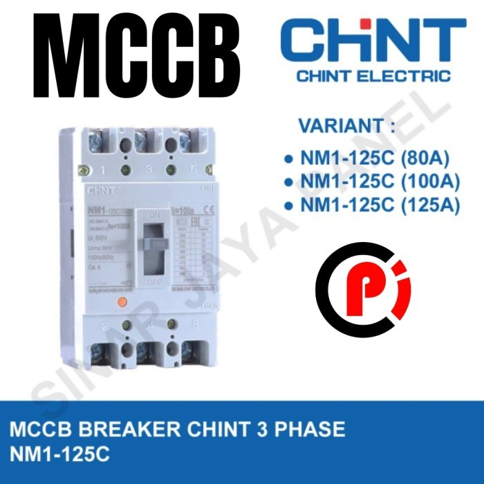 ORIGINAL CHINT MCCB 3 PHASE NM1-125C 3P 80A 100A 125A Circuit Breaker Electrical Panel | Shopee ...