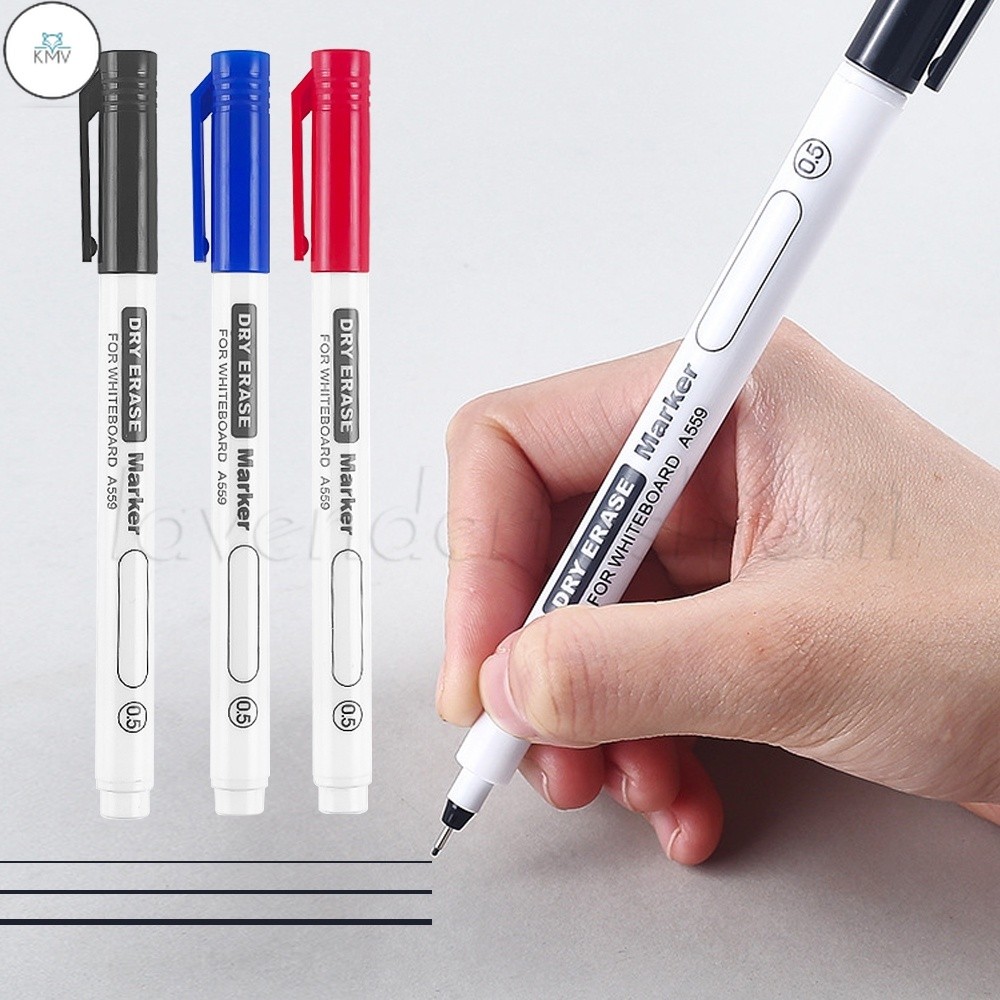 KMV Extremely Thin Fine Nib Dry Erasing Pen / Erasable Whiteboard ...