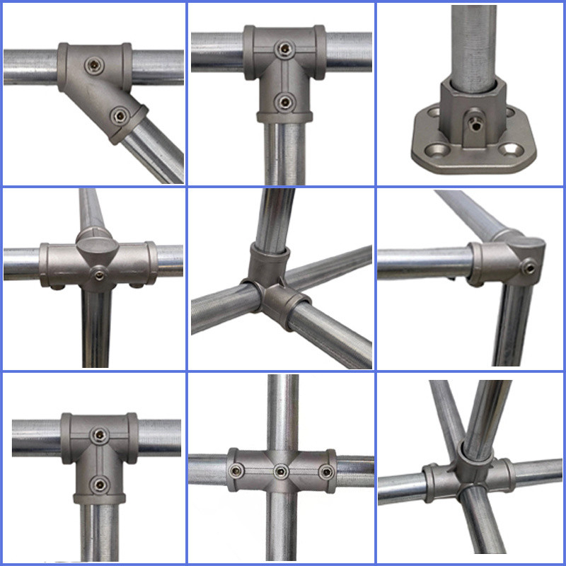 20mm 25mm Aluminum Alloy Joint 4 Points 6 Points Steel Pipe Connector ...