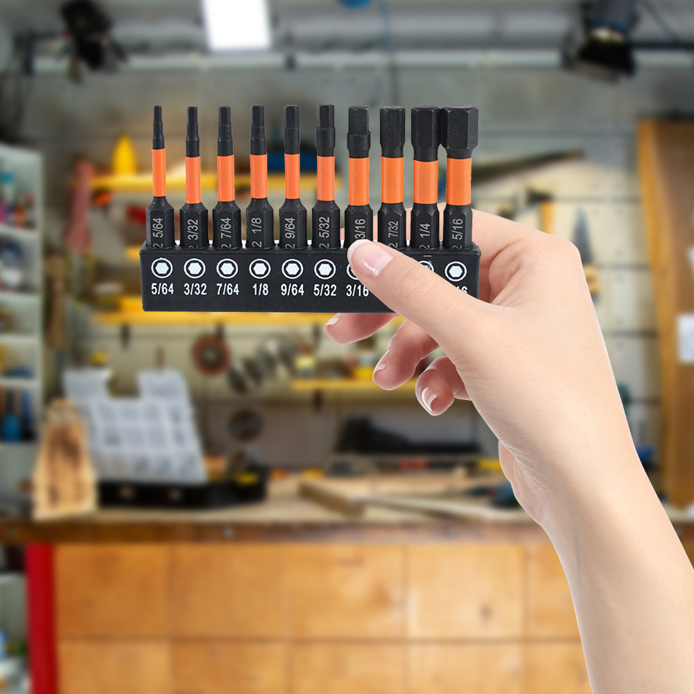 10/20 Pcs Allen Wrench Drill Bit Set S2 Steel 1/4 Hex-Shank Allen Key ...