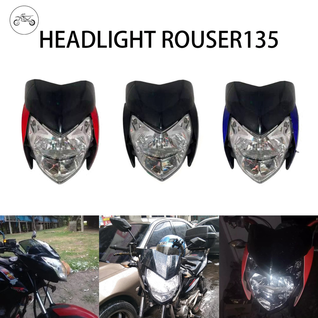HEADLIGHT ASSY ROUSER 135 WITH BULB AND HARNESS BLACK | Shopee Malaysia