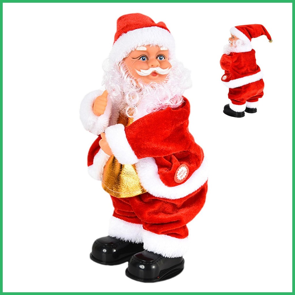 Animated Santa Twerking Toy Plush Christmas Figurines Dancing Santa ...