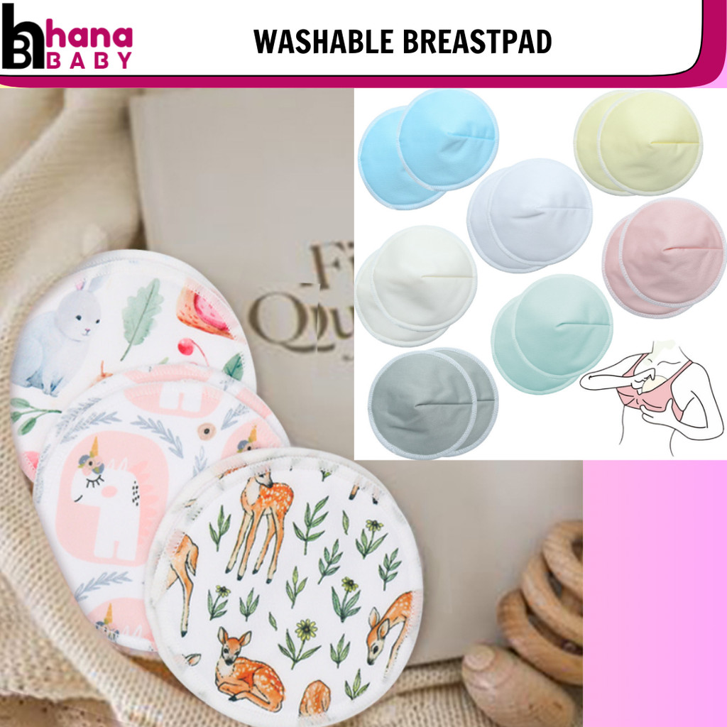 Washable Breastpad Antileak Reusable Bamboo Fibre Waterproof ...