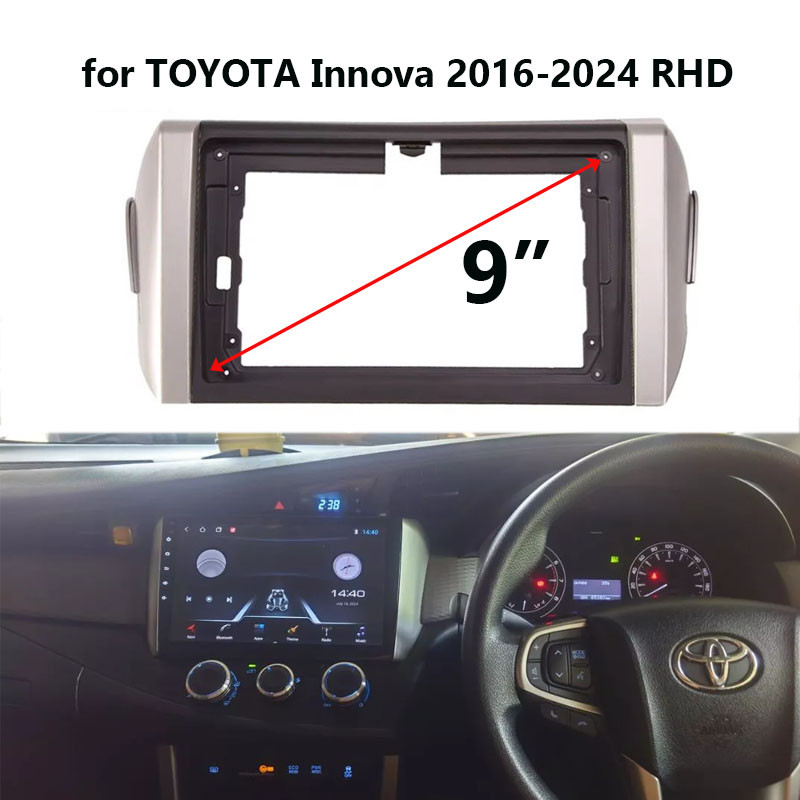 for Toyota Innova RHD 2016-2024 9 Inch Android Player Casing Ready ...