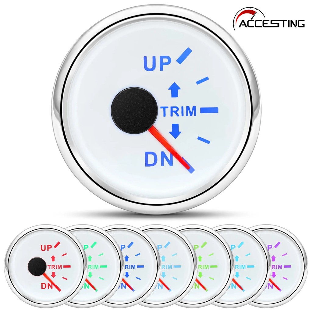 HD 52mm Boat Marine Trim Meter UP-DN Trim Tilt Indicator Meter 2 Inch ...