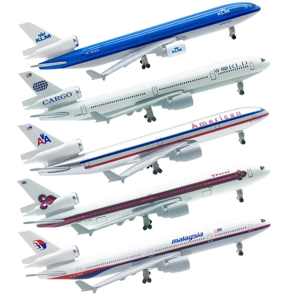 20cm Malaysia KLM American Thail World Cargo MD MD-11 with Landing Gear ...