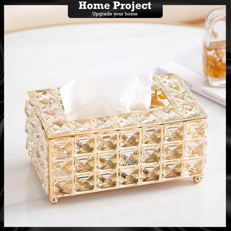 Kotak Tisu Kristal Mewah Luxury Crystal tissue Box Paper Towel Crystal ...