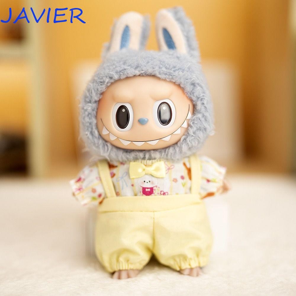 JAVIER Sitting Party Labubu Suit, Light Yellow Puppy Bunny 17cm Labubu ...