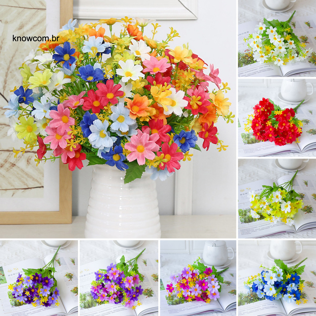 kn Realistic Faux Flowers Fake Flower Bouquet Realistic Silk Flower ...