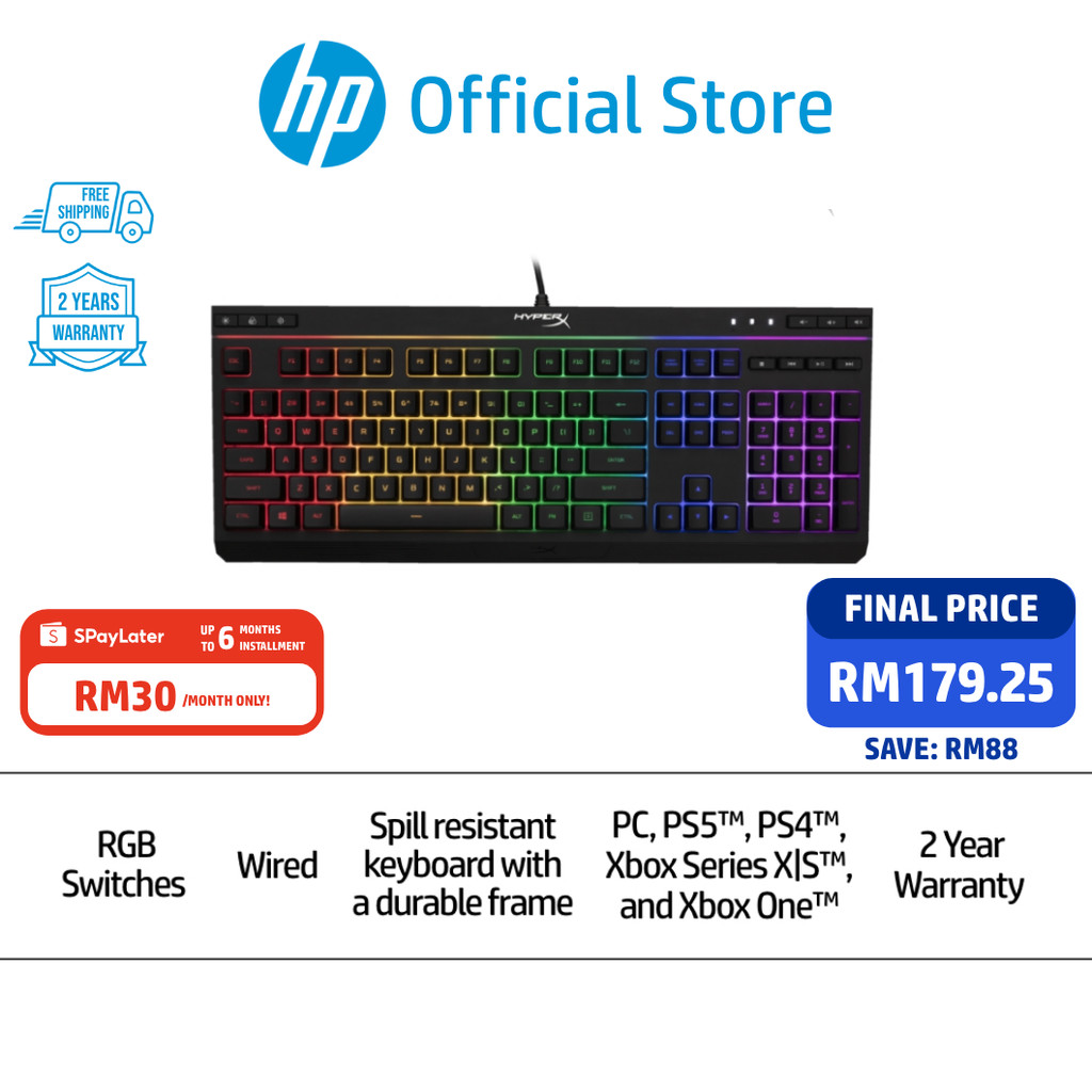 HyperX Alloy Core RGB - Gaming Keyboard (US Layout) / 5 Zones Multi ...