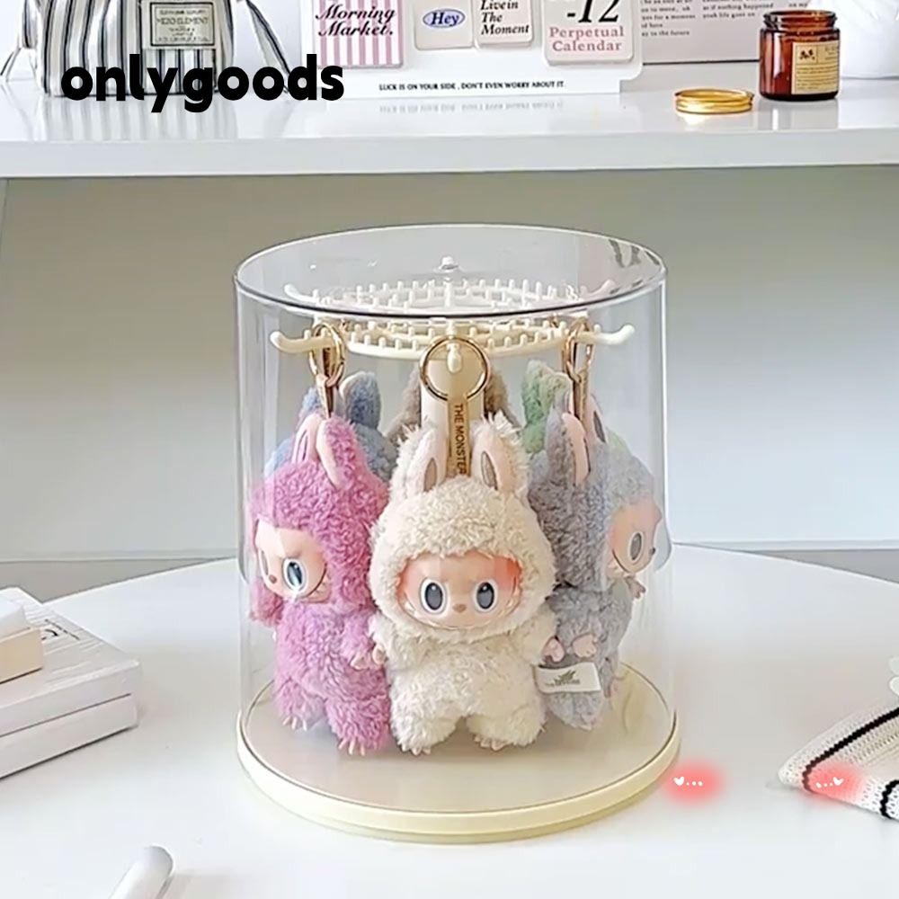 ONLYY Labubu Doll Display Box, Rotating Transparent Labubu Display ...
