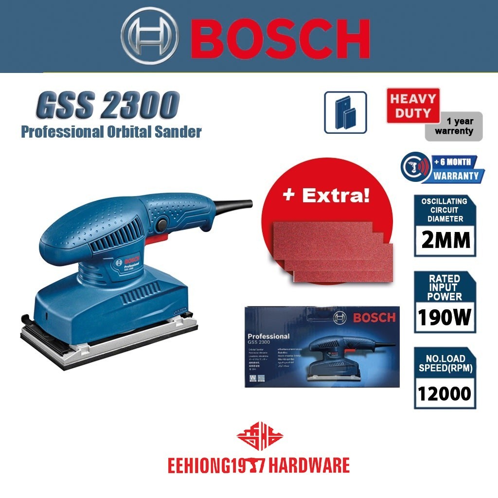 BOSCH GSS 2300 Professional Orbital Sander With Sanding Disc GSS2300 ...