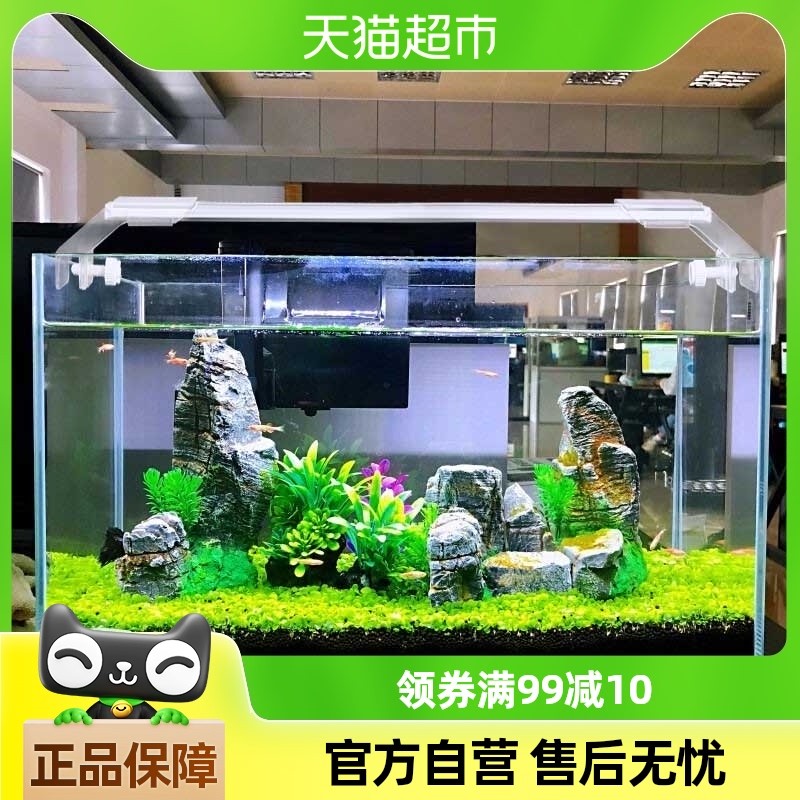 Tangki Ikan Emas Sensen Akuarium Kecil Kaca Ultra Jelas Ruang Tamu ...
