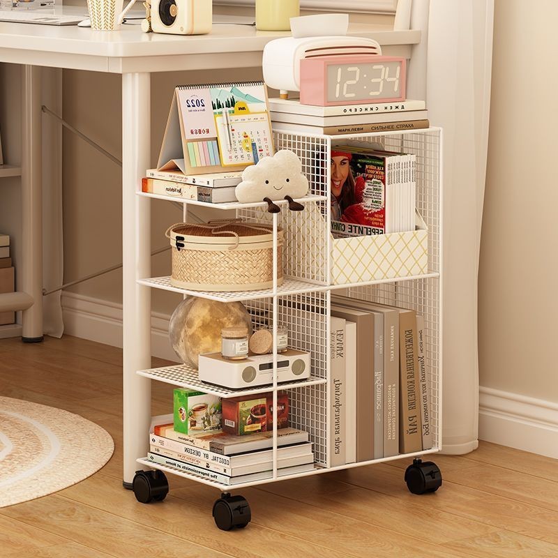 Children'S Picture Book Rack, Under Table Storage Rack With Wheels ...