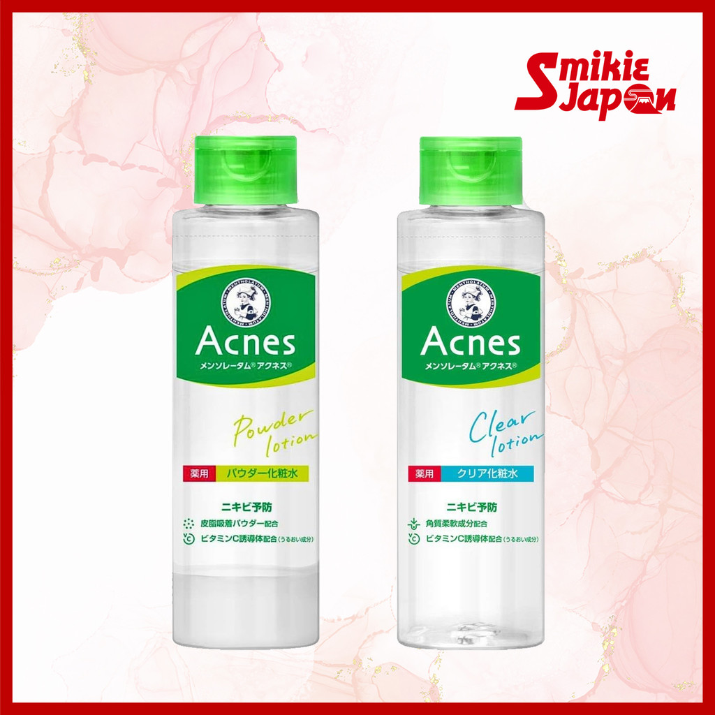 Rohto Mentholatum Acnes Medicated Powder Lotion / Clear Lotion 180ml ...