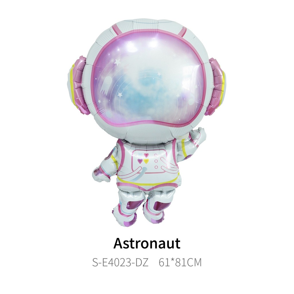 Tema Angkasa Baharu Merah Jambu Angkasawan Aluminium Kerajang Belon ...