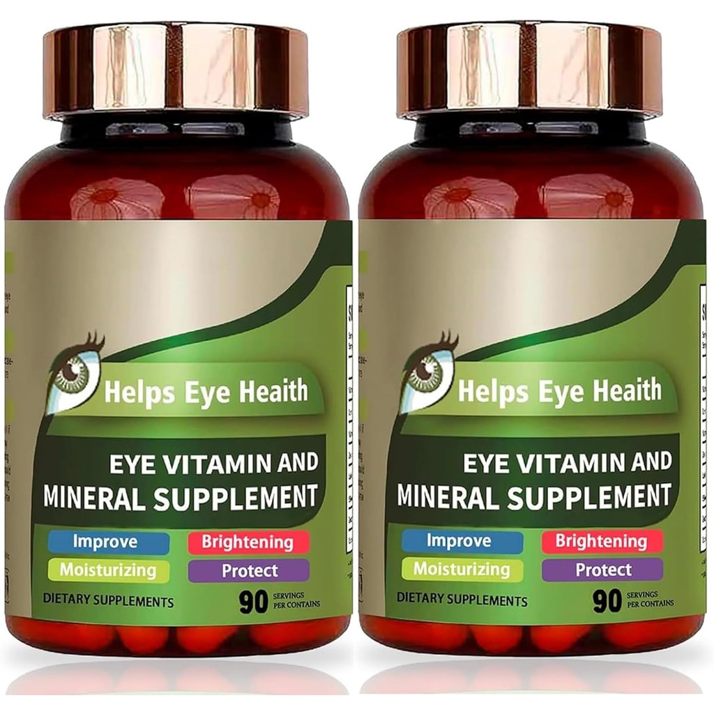 Eye Vitamin & Mineral Supplement with Lutein, Zeaxanthin, Supports Eye ...