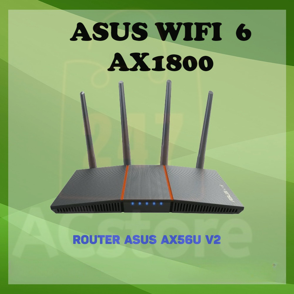 (Old) ASUS RT-AX56U V2 Wifi Router, Wifi 6, Dual Band AX1800 Standard ...