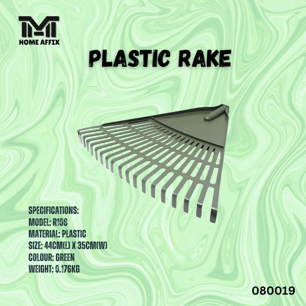 💥FAST DELIVERY💥PLASTIC RAKE PVC LAWN RAKE PENCAKAR RUMPUT PLASTIK - 20 ...