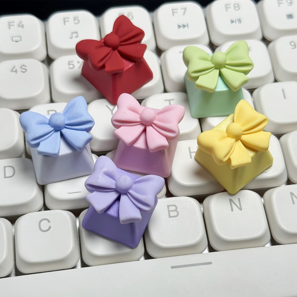 Customization Cute Bow Keycaps Mechanical Keyboard Keycaps Artisan ...