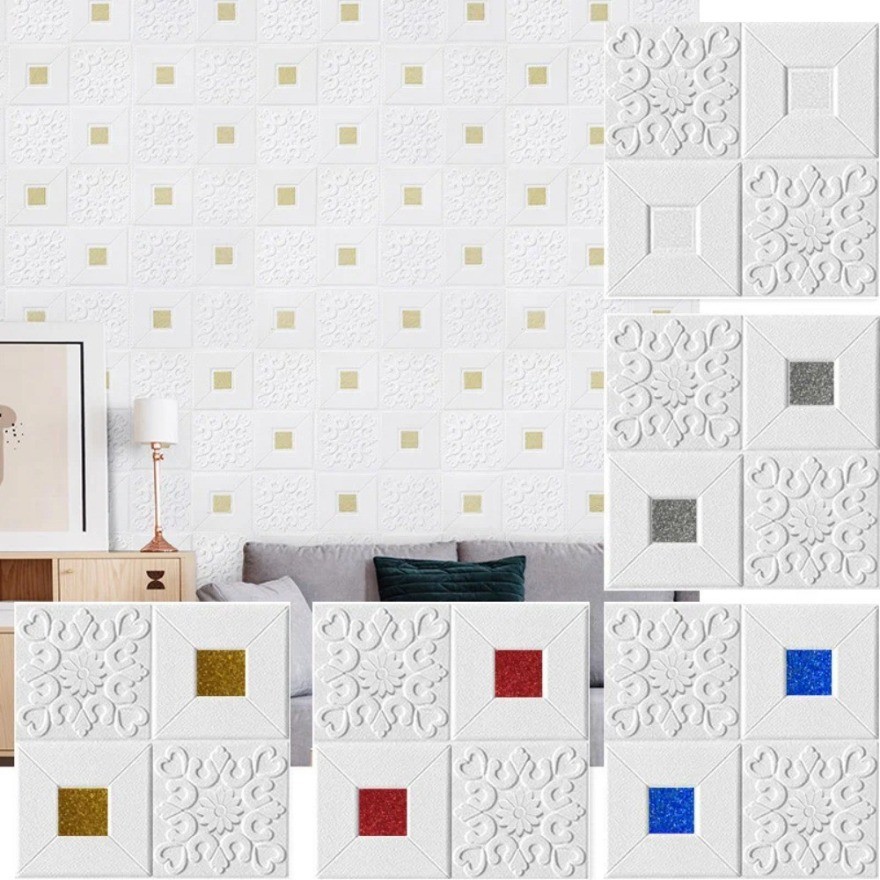 Non-toxic 3D Ceiling Pannel Wall Stickers Self Adhesive Foam Home ...
